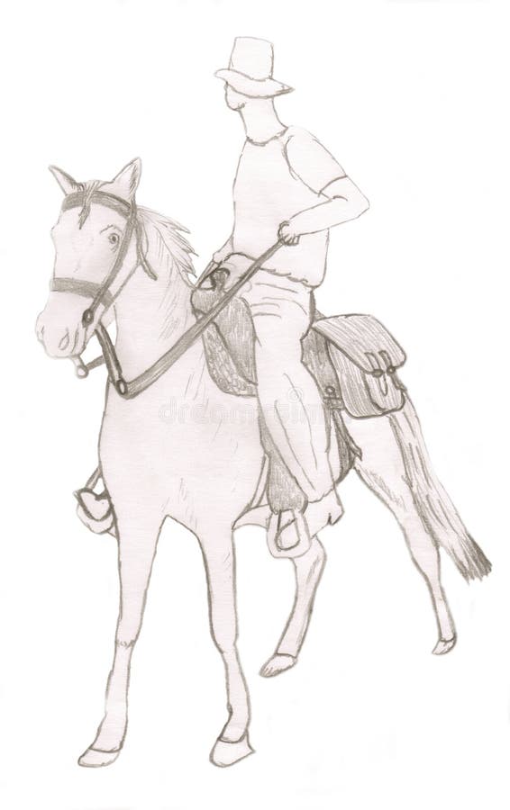 Horse and rider stock illustration. Illustration of strap - 16120776