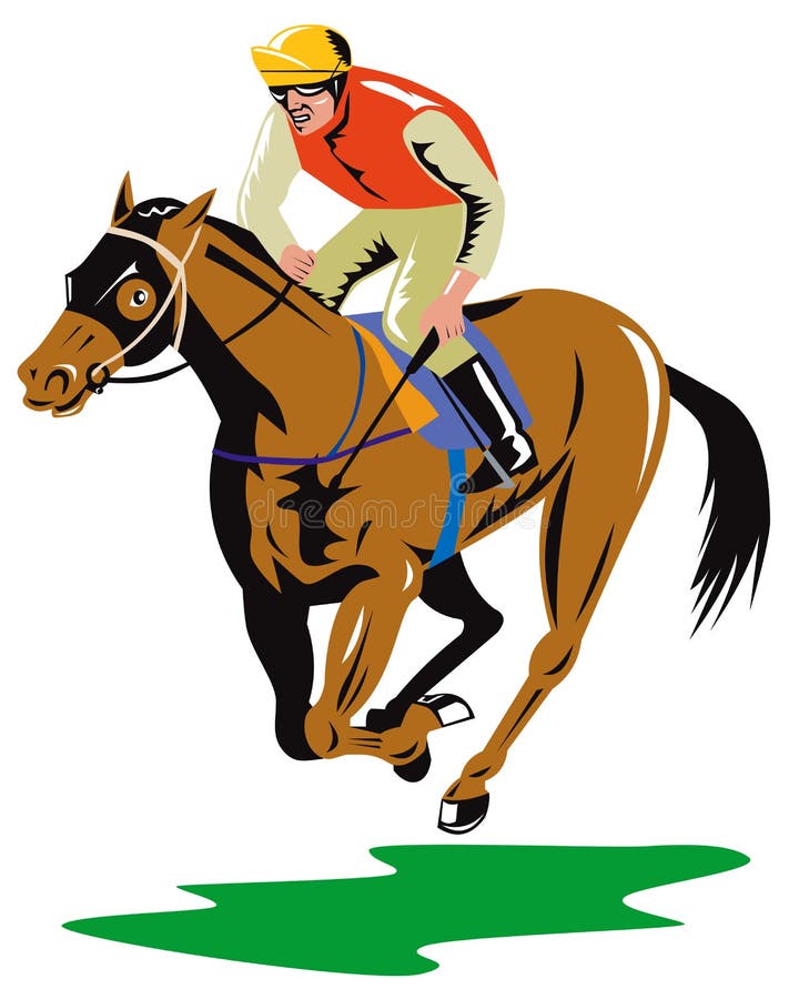 Horse and rider stock vector. Illustration of thoroughbred - 5528328