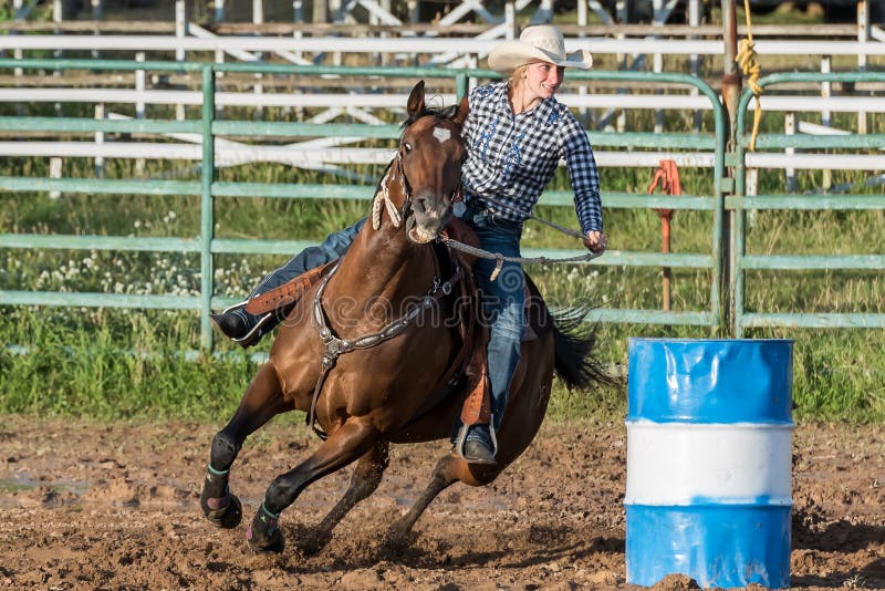 Barrel Racing editorial photo. Image of ranch, rodeo - 76212941