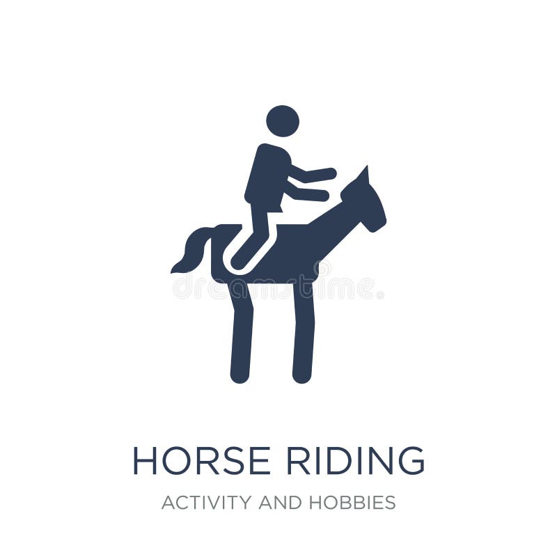 Horse Riding Icon. Trendy Flat Vector Horse Riding Icon on White Stock ...