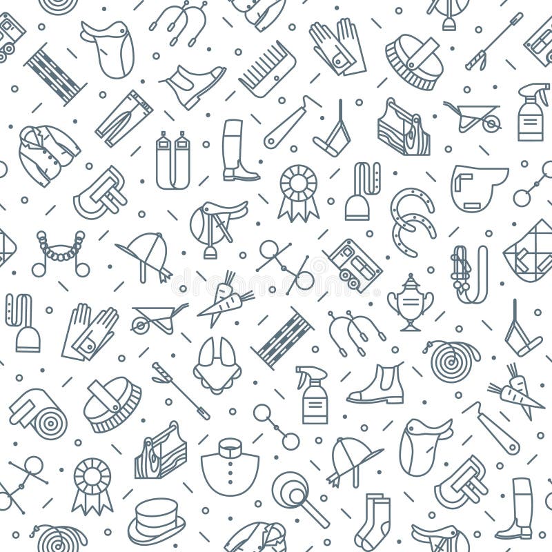 Horse Riding Seamless Pattern Stock Vector - Illustration of design ...