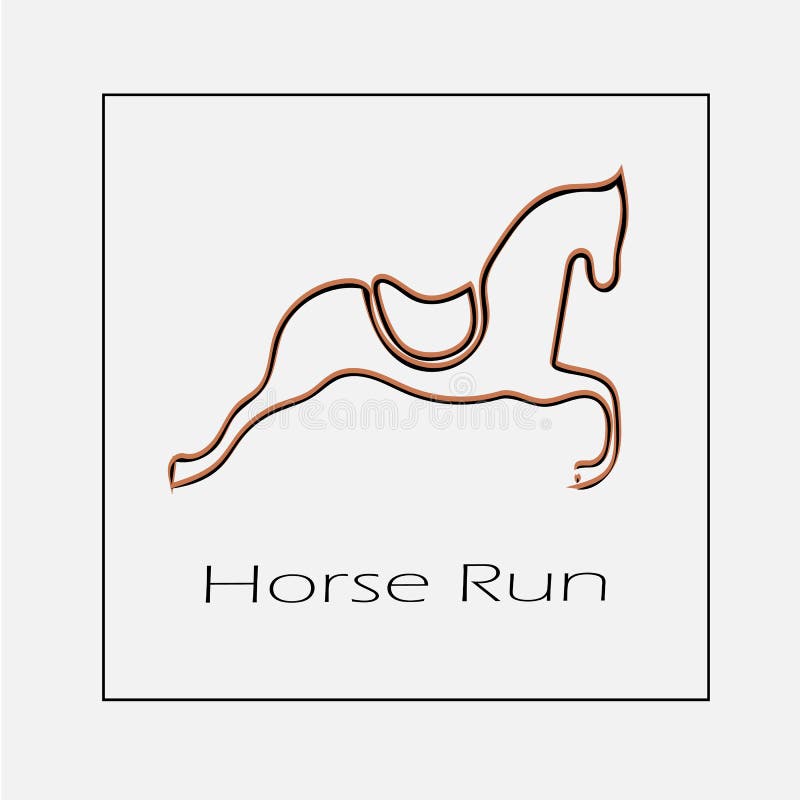 Horse Running Vector Icon Eps 10. Simple Isolated Outline Illustration ...