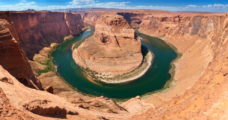 Horse Shoe Bend of Colorado River Stock Photo - Image of landscape ...