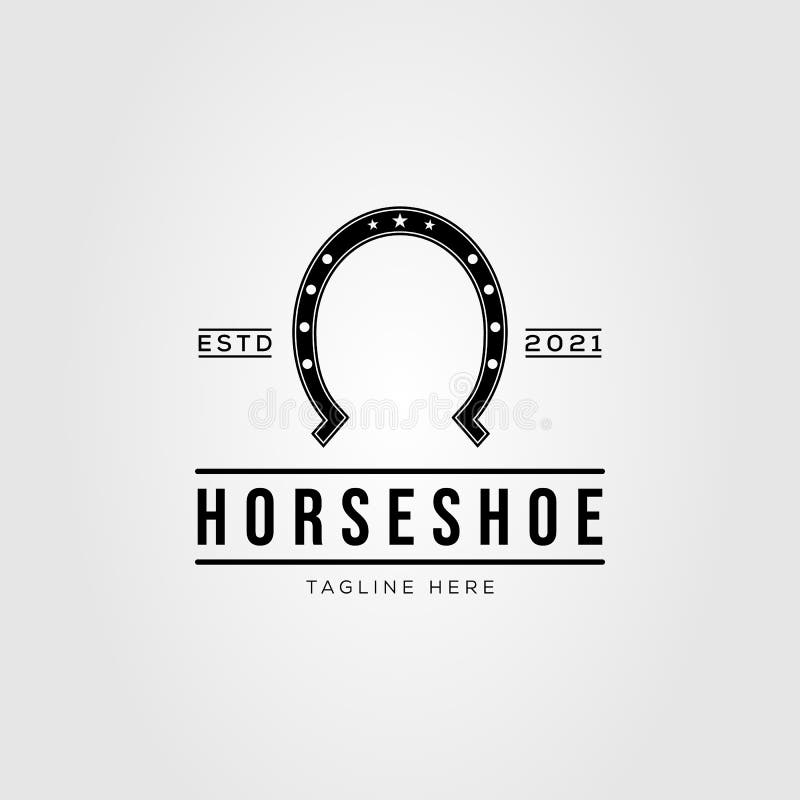 Horse Shoe Stable Logo Vector Illustration Design Stock Vector ...