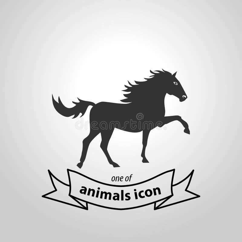 Horse Sign. Horse Isolated Simple Icon Stock Vector - Illustration of ...