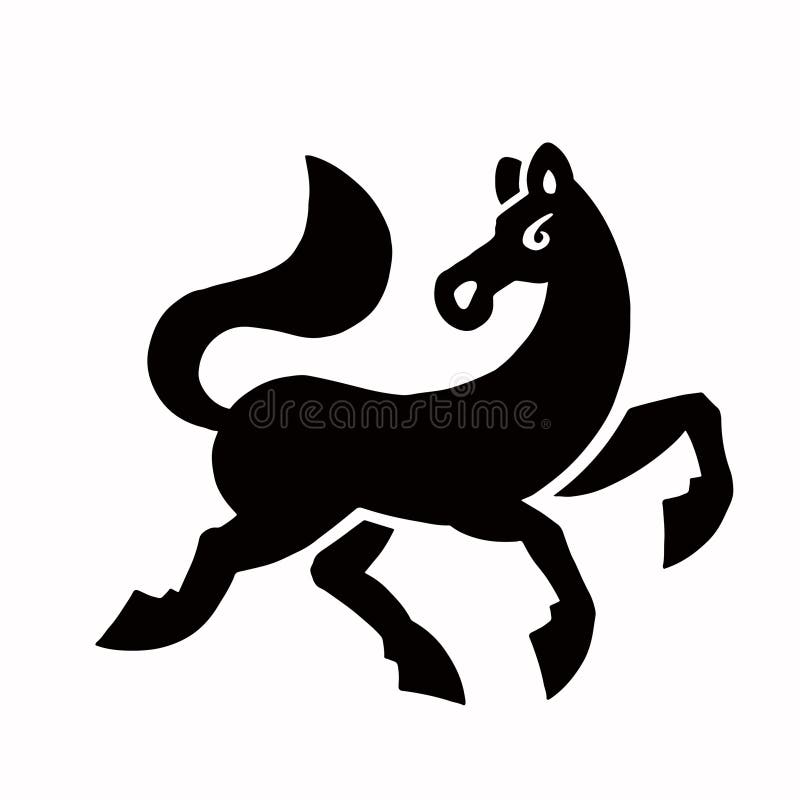 Horse Silhouette, Horse, Symbol, Vector Illustration Stock Vector ...