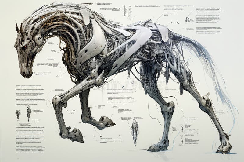 Horse - Some Pieces Made of Wire Stock Illustration - Illustration of ...