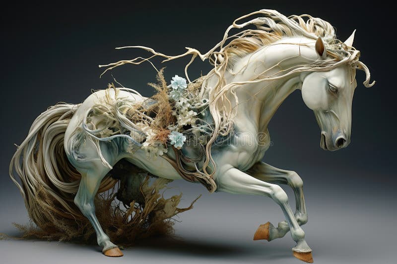 Horse - Some Pieces Made of Wire Stock Illustration - Illustration of ...