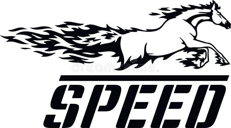 Horse, Speed - Sticker for Car Isolated on White Stock Vector ...