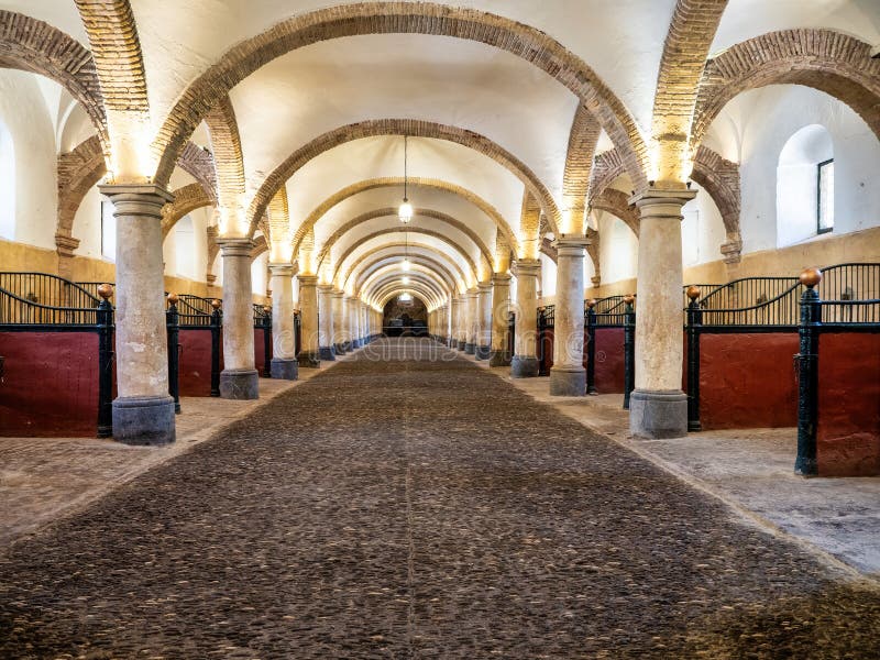 Horse Stable with Sequence Architecture of Repeating Arches and Columns ...