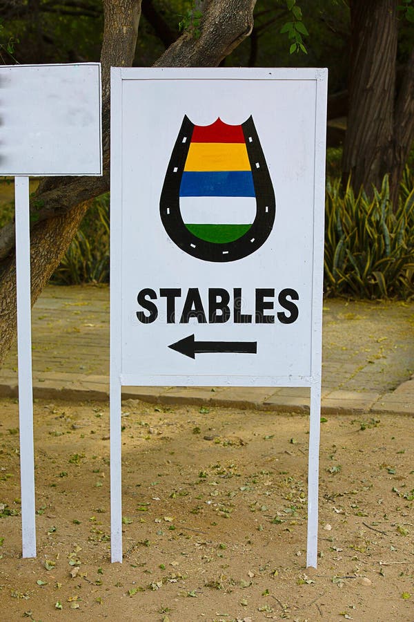 Sign and Old Stable stock photo. Image of outdoors, message - 12986210