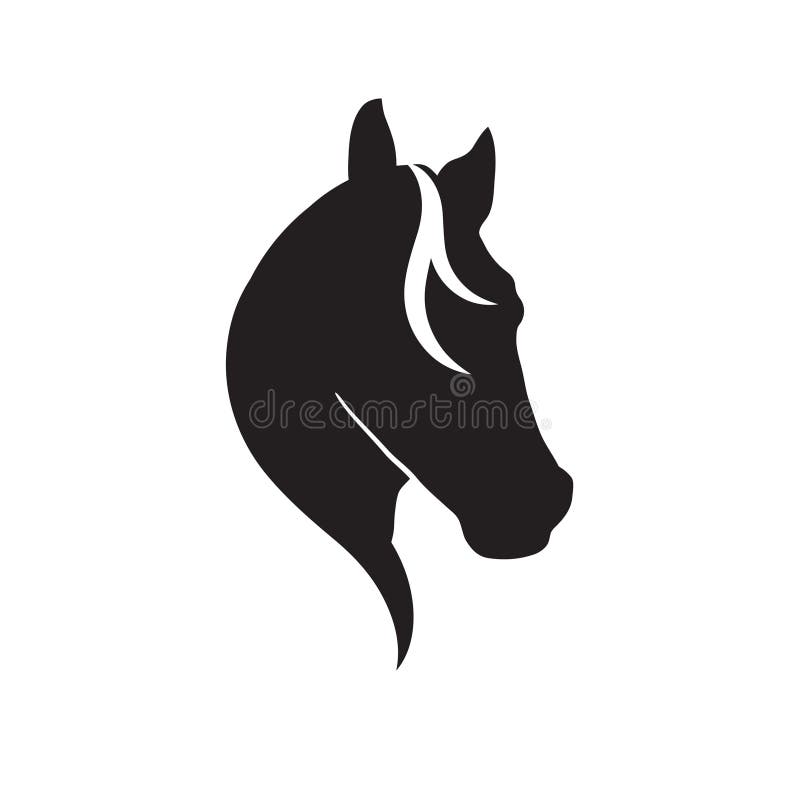 Horse Stallion Logo Icon with Horse Face Stock Vector - Illustration of ...