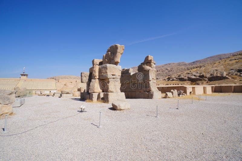 Horse Statues of Persepolis in Iran. Stock Photo - Image of unesco ...