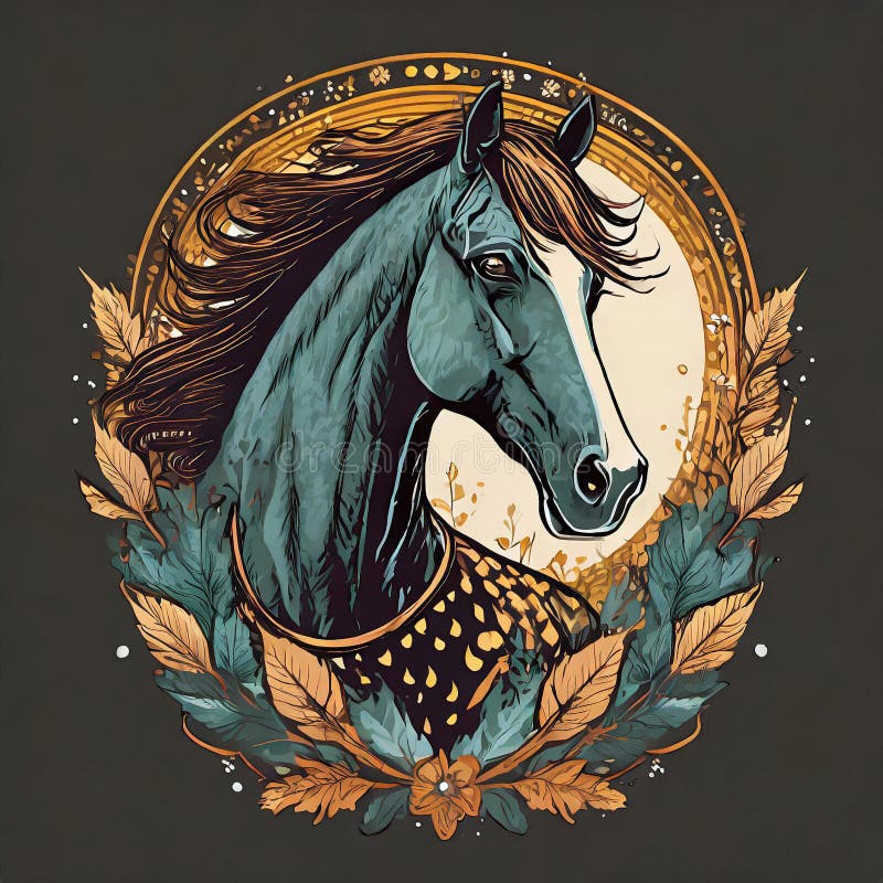 Horse T Shirt Graphic Design Vector Illustration Stock Illustration ...