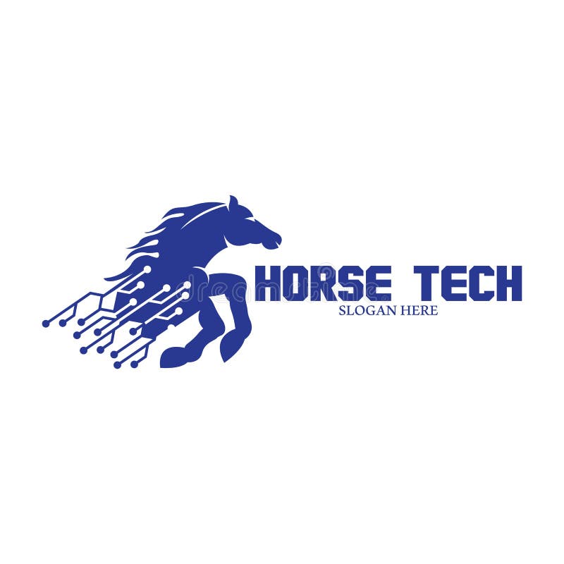Horse Tech Logo Icon Vector Illustration Template Design Stock Vector ...