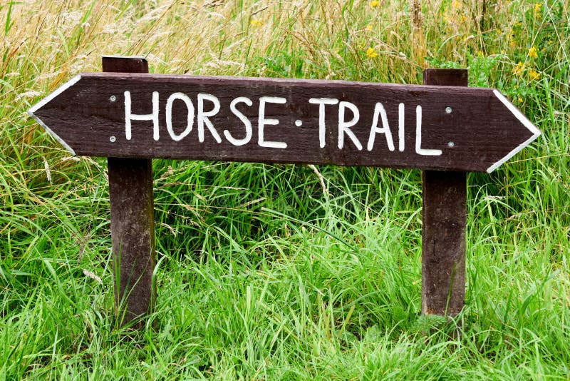 Horse Trail Sign stock photo. Image of isolated, rural - 57855556