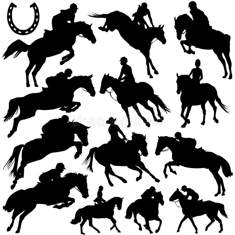 Horse and riders vector stock vector. Illustration of ranch - 7965396