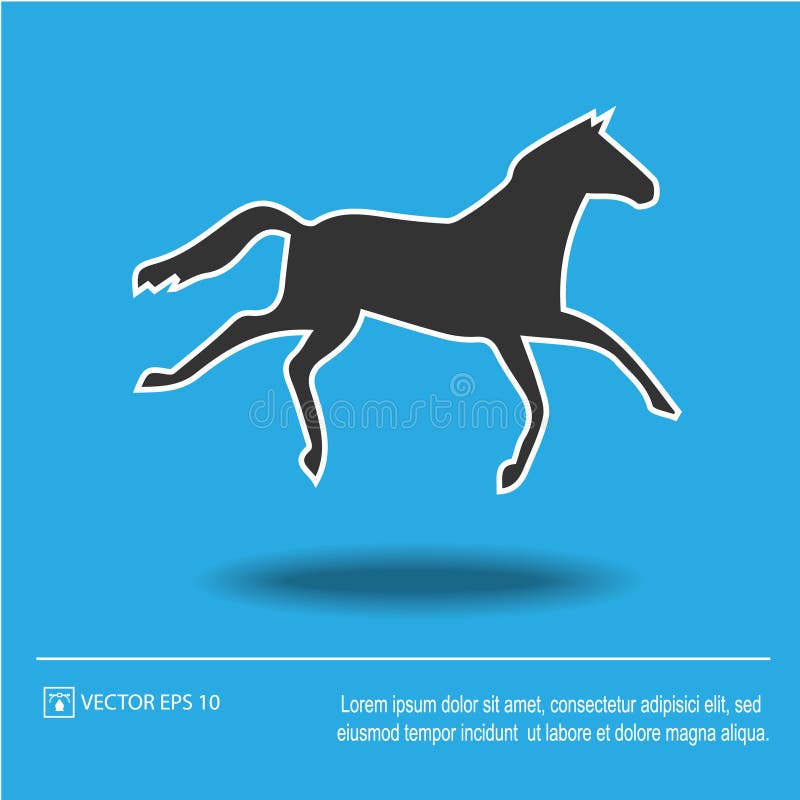 Horse Vector Icon Eps 10. Simple Isolated Illustration Stock Vector ...