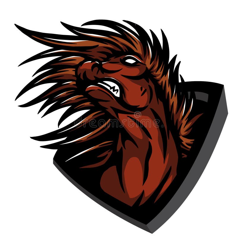 Angry Horse Head Logo