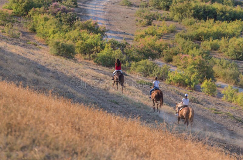 Horseback Ride of a Group of People Editorial Photography - Image of ...