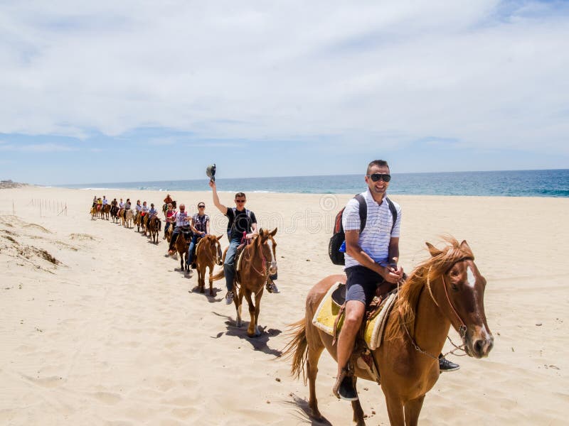 Horseback Riding on the Beach Editorial Photo - Image of mexico, equine ...