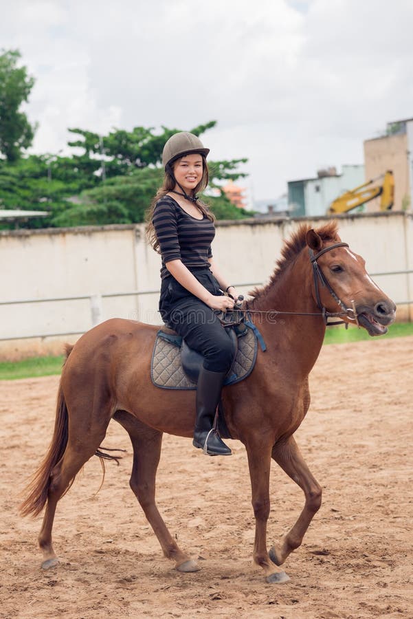 Horseback riding stock image. Image of female, enjoy - 42378857