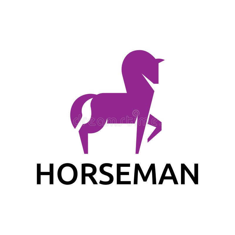 Horseman Logo Bold Rider Riding Symbol Stock Illustration ...