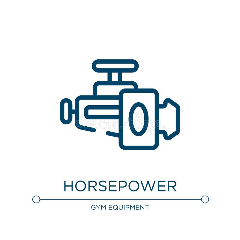 Horsepower Icon. Linear Vector Illustration from Racing Collection ...