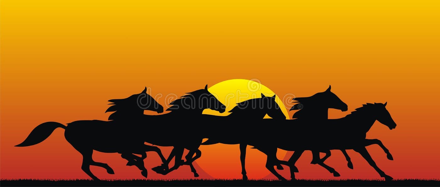Running Horses Outline Stock Illustrations – 874 Running Horses Outline ...