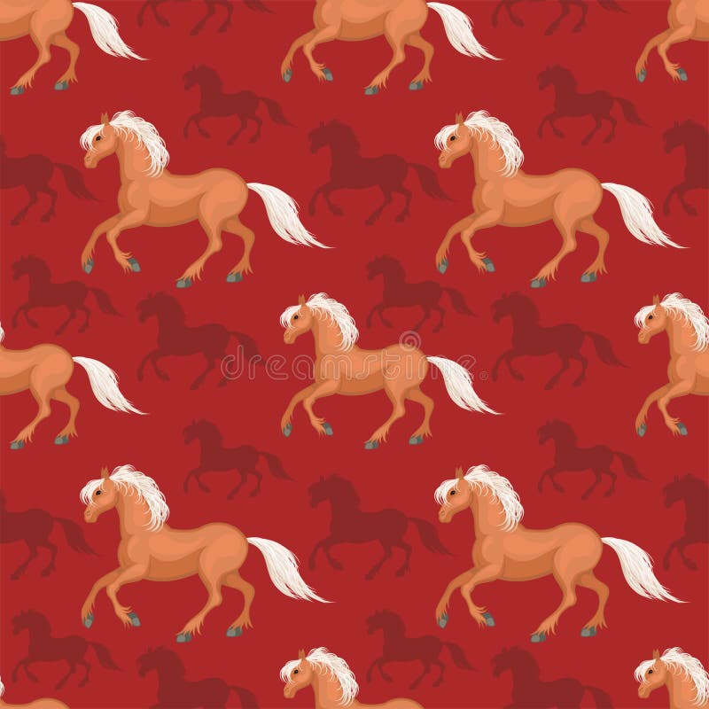 Horses seamless pattern stock vector. Illustration of pattern - 95184188