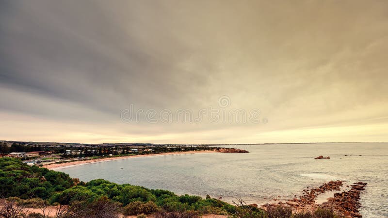 Horseshoe Bay and Port Elliot Beach with Obelisk in South Australia ...