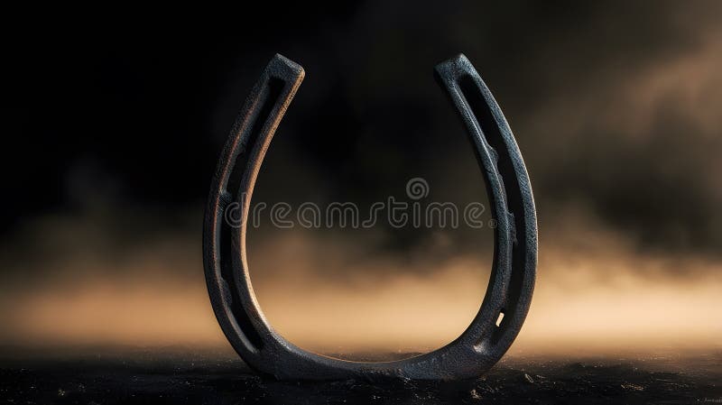 Horseshoe on a Black Background Stock Image - Image of heat, horses ...