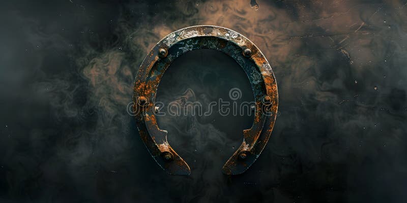 Horseshoe on a Black Background Stock Image - Image of race, object ...