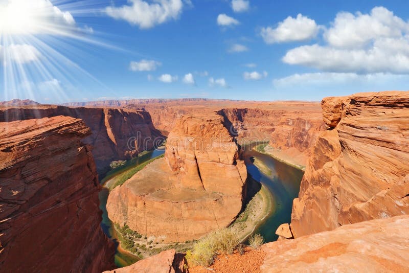 The Horseshoe Canyon and Colorado River Stock Image - Image of outdoors ...