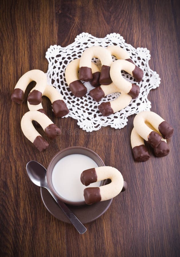 Horseshoe cookies. stock image. Image of bittersweet - 24901553