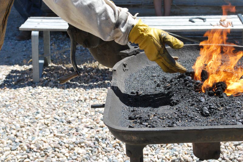 Horseshoe forging. stock image. Image of farrier, labor - 80234801