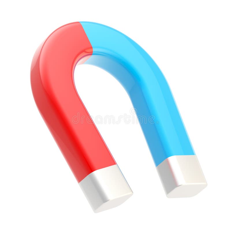 Horseshoe Glossy Magnet Isolated on White Stock Illustration ...