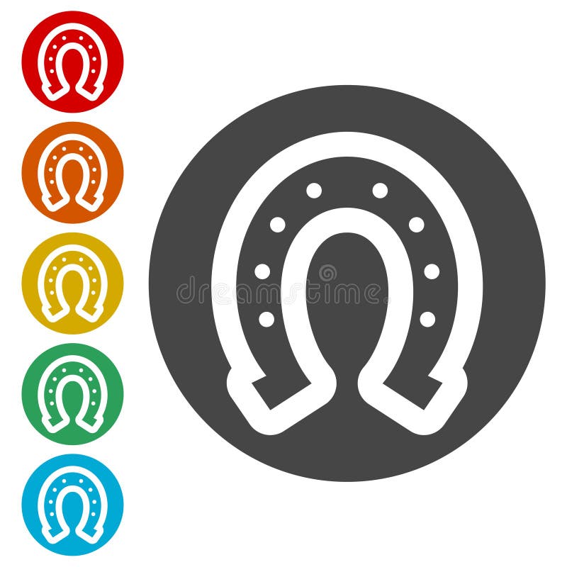 Horseshoe icon stock vector. Illustration of hand, button - 182559588