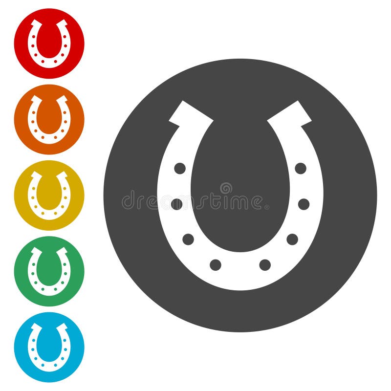 Horseshoe icon stock vector. Illustration of patrick - 182559563