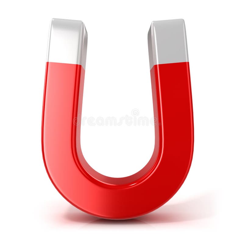Horseshoe Magnet. Front View Stock Illustration - Illustration of ...