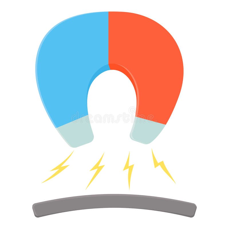 Horseshoe Magnet Icon, Cartoon Style Stock Vector - Illustration of ...