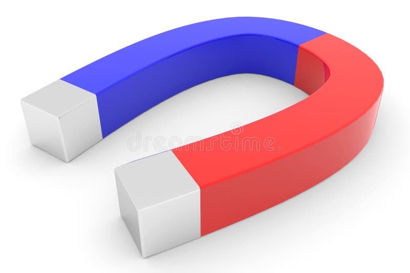 Horseshoe Two Color Magnet. Stock Illustration - Illustration of ...