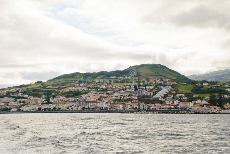 Horta, Faial stock photo. Image of island, blue, house - 25987688