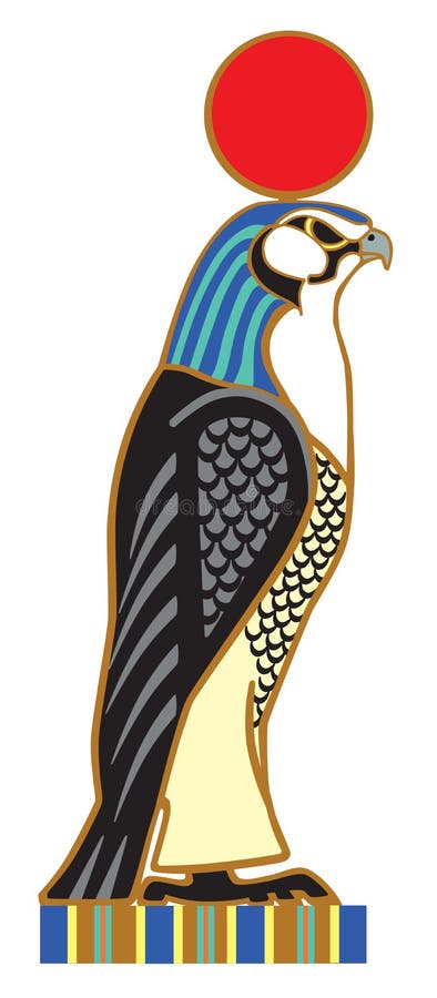 Faucon égyptien illustration de vecteur. Illustration du faucon - 123939212
