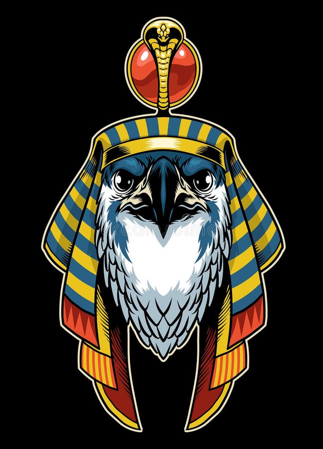 Horus Cabeza De Dios Egipcio Ilustración del Vector - Ilustración de ...