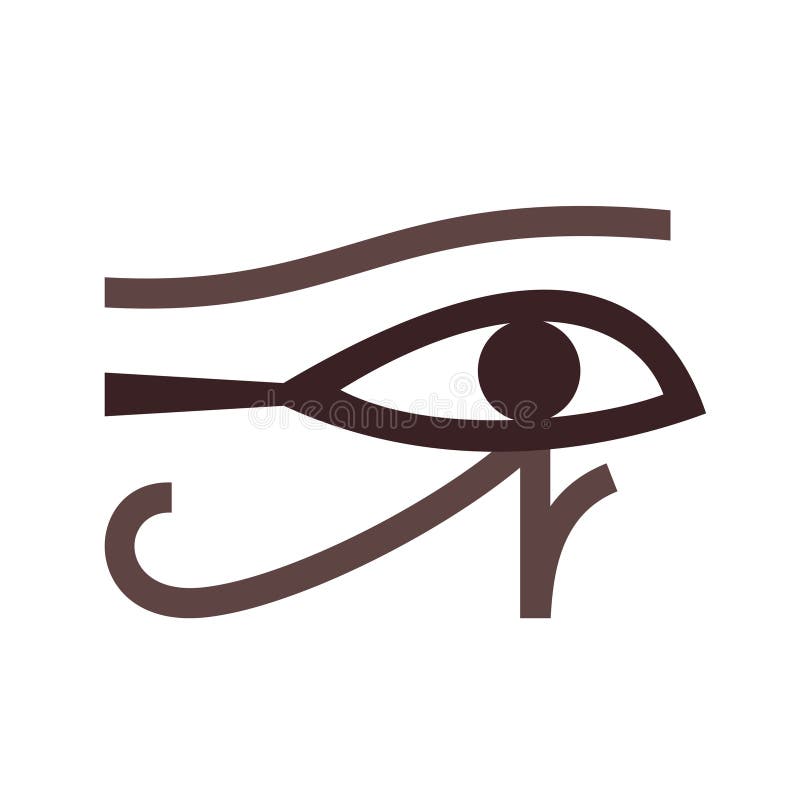 Horus Eye. Egyptian Eye Flat Style Vector Illustration. Stock Vector ...