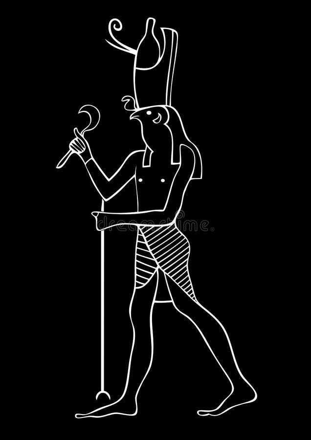 Horus - God of Ancient Egypt Stock Illustration - Illustration of ...