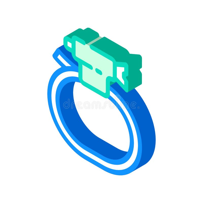 Hose Clamp Isometric Icon Vector Illustration Stock Illustration ... Hose Clamp Isometric Icon Vector Illustration Stock Illustration ...