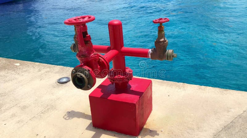 Hose Connection by the Ocean on a Cruise Ship Pier Stock Footage ...