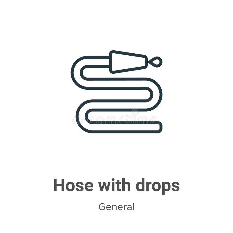 Hose with Drops Icon in Filled, Thin Line, Outline and Stroke Style. Vector Illustration of Two ...